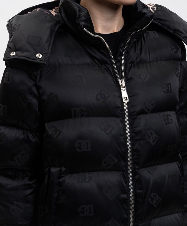 Dolce&Gabbana - Black quilted jacket with DG pattern F9P48TFJSCE - shop ...