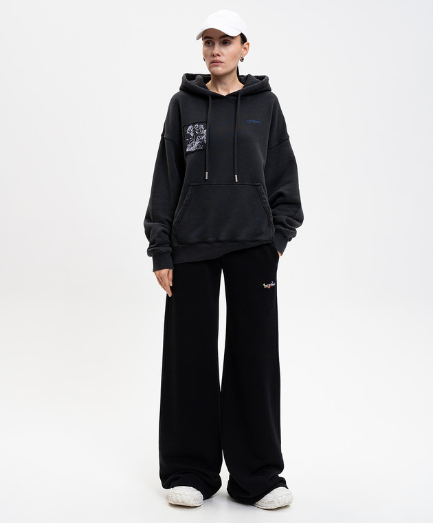 Off-White - Faded Painting Gray Hoodie 2BB06DF25FLE003 - shop with ...