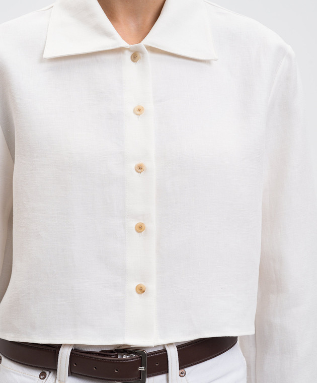 Khaite - Jasen white cropped linen shirt 2413218 - shop with Ireland ...